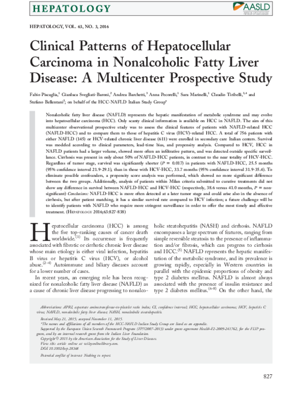 (PDF) Clinical patterns of hepatocellular carcinoma (HCC) in non ...