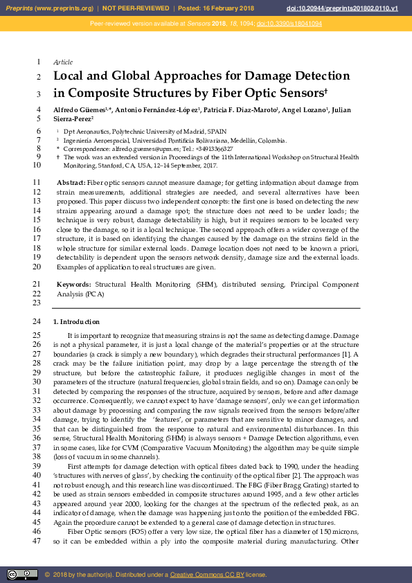 (PDF) Local and Global Approaches for Damage Detection in Composite ...