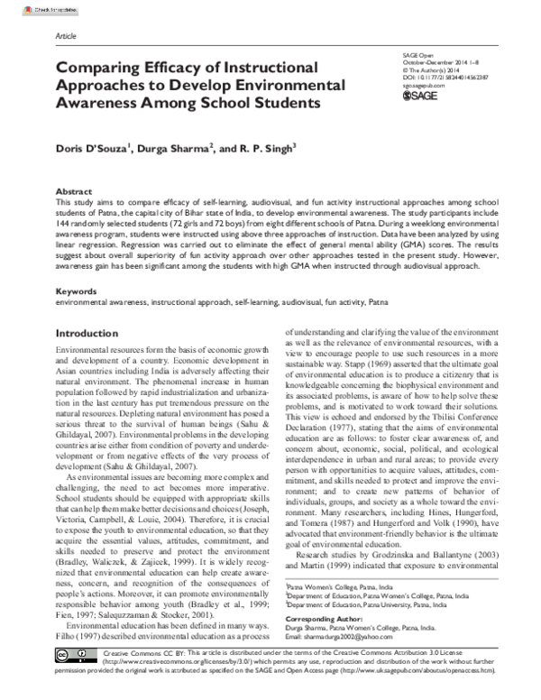 (PDF) Comparing Efficacy of Instructional Approaches to Develop ...