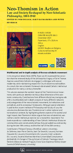 (PDF) Neo-Thomism in Action: Law and Society Reshaped by Neo-Scholastic ...