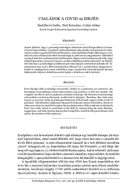 (PDF) Šindýlková, Zsófia ; Törő, Krisztina ; Csikós, Gábor Családok a ...