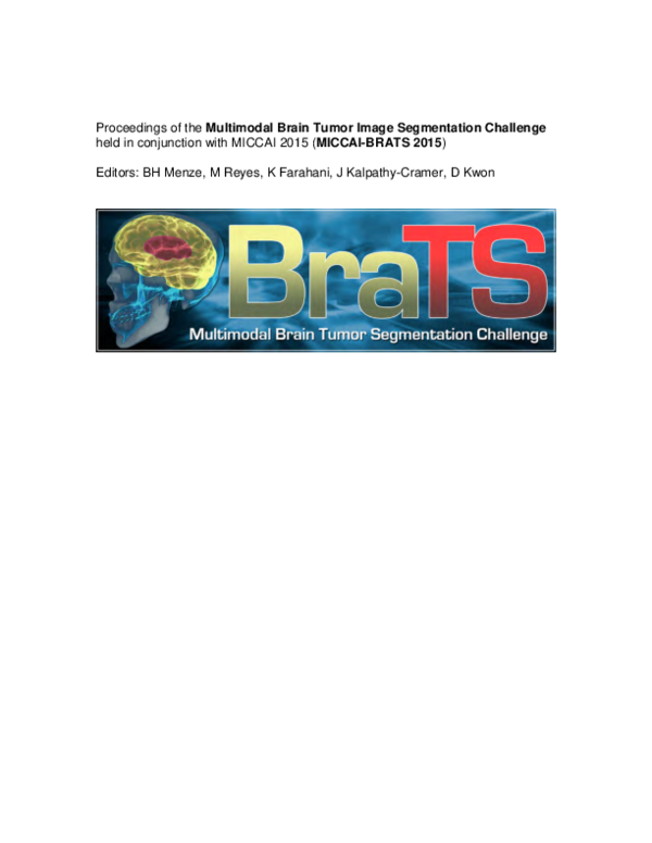 Pdf Brain Tumor Segmentation By A Generative Model With A Prior On Tumor Shape Sarthak Pati