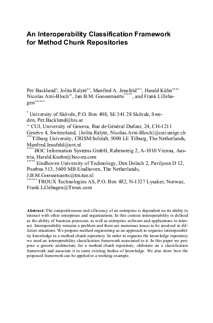 (PDF) Chunk Repositories An Interoperability Classification Framework
