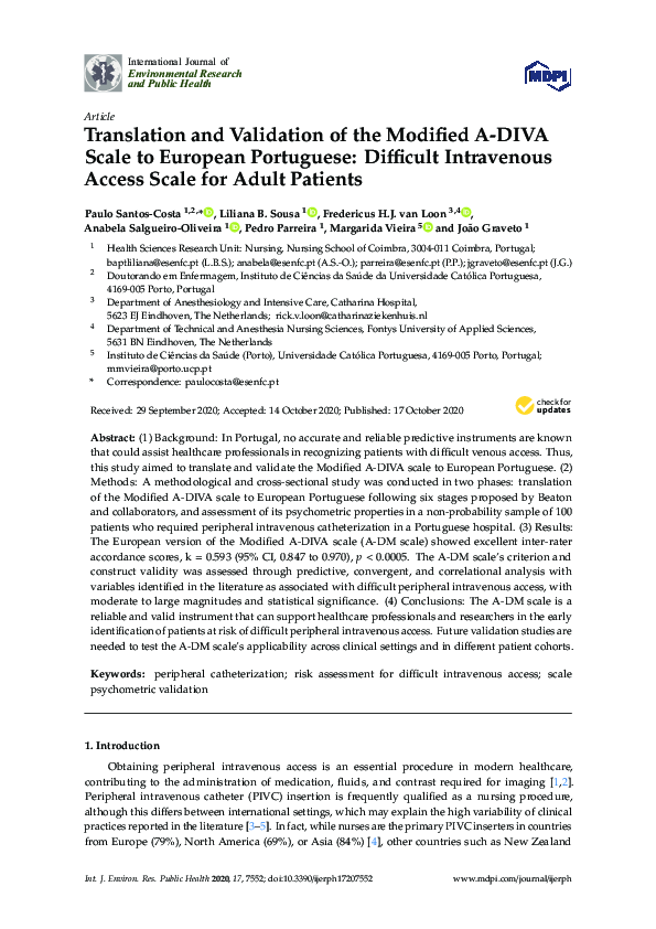 (PDF) Translation and Validation of the Modified A-DIVA Scale to ...