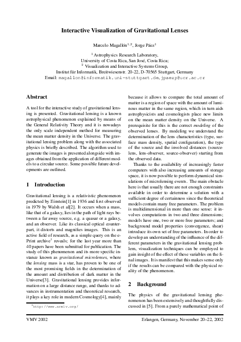 (PDF) Interactive Visualization of Gravitational Lenses