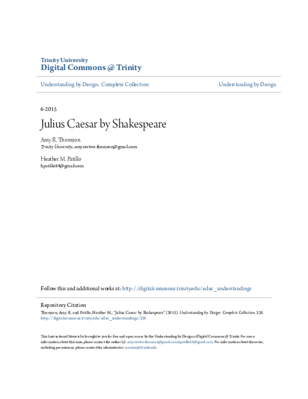 (PDF) Julius Caesar by Shakespeare