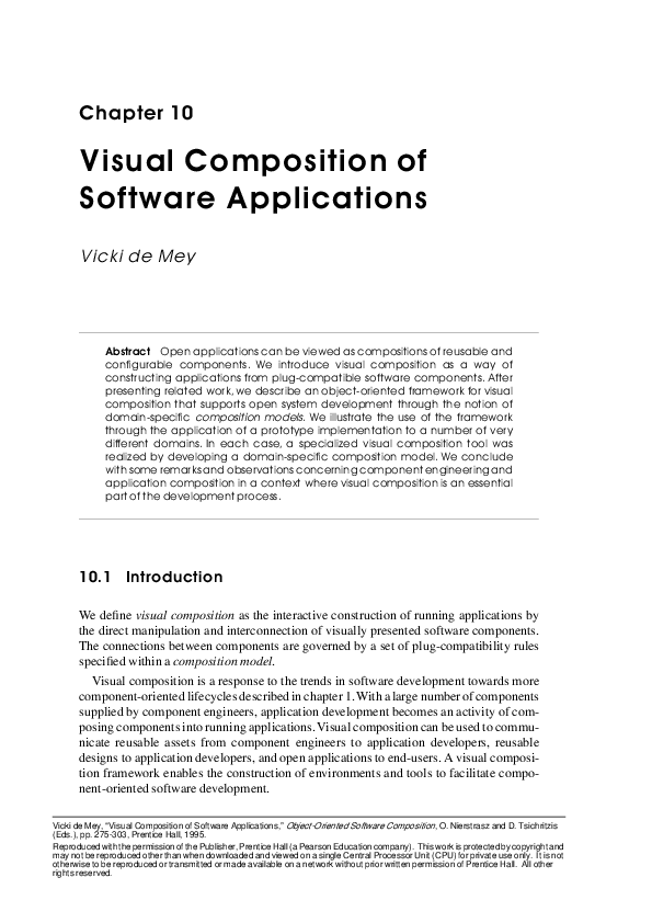 (PDF) Visual composition of software applications | Vicki de Mey ...