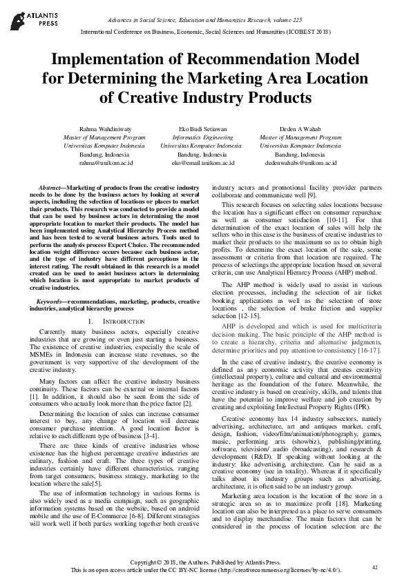 (PDF) Implementation of Recommendation Model for Determining the ...