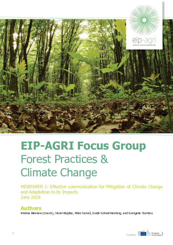 (PDF) EIP-AGRI Focus Group Forest Practices & Climate Change MINIPAPER 1 : Effective ...