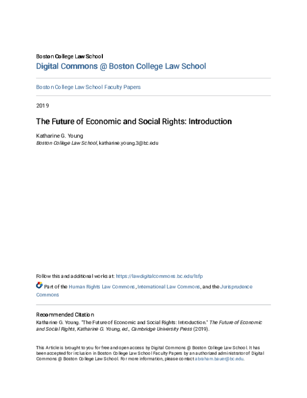 (PDF) The Future of Economic and Social Rights: Introduction