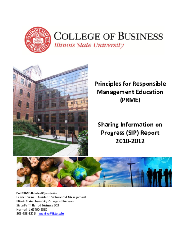 (PDF) Principles of Responsible Management Education (PRME)