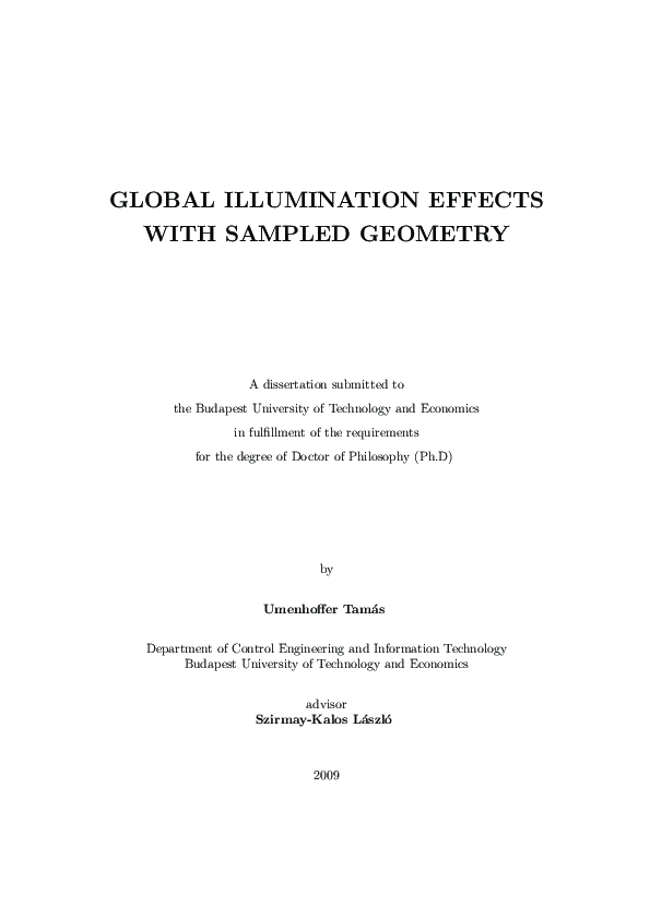 (PDF) Global illumination effects with sampled geometry