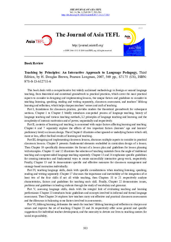 (PDF) Teaching by Principles: An Interactive Approach to Language ...