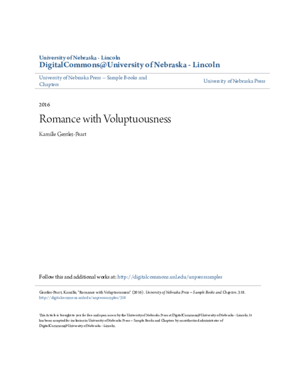 (PDF) Romance with Voluptuousness