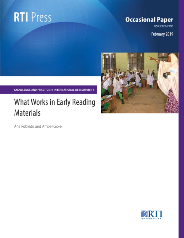 (PDF) What Works in Early Reading Materials