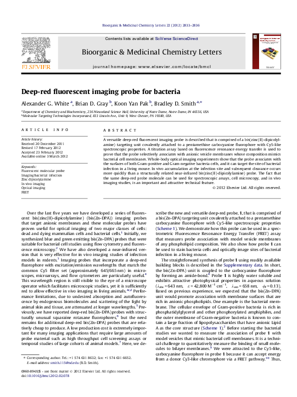 (PDF) Deep-red fluorescent imaging probe for bacteria | Koon Pak ...