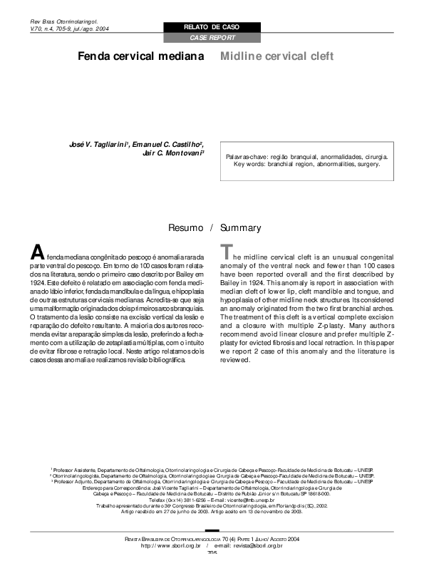 (PDF) Midline cervical cleft