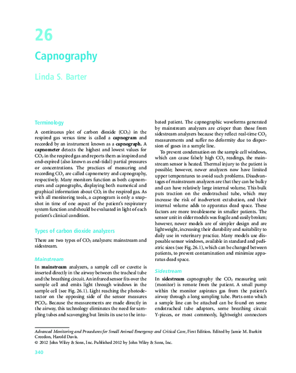 (PDF) Advanced Monitoring and Procedures for Small Animal Emergency and Critical Care