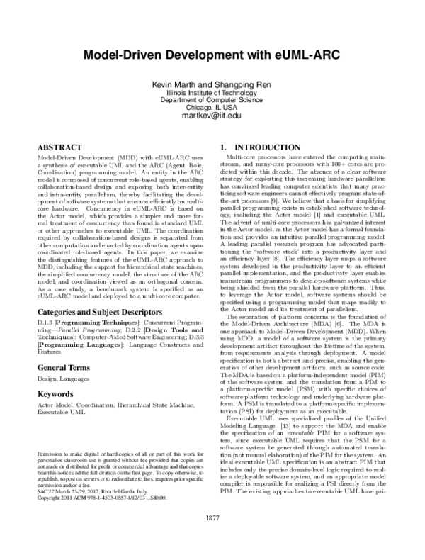 (PDF) Model-Driven Development with eUML-ARC