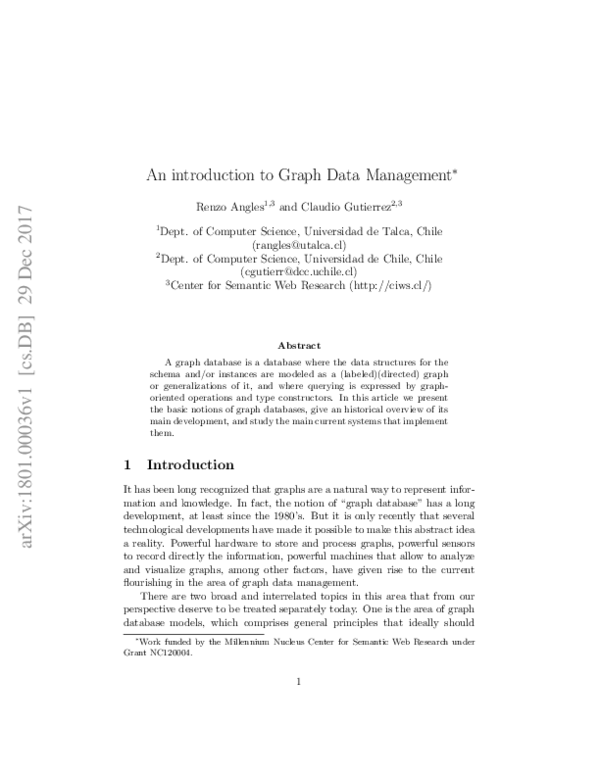 (PDF) An Introduction to Graph Data Management