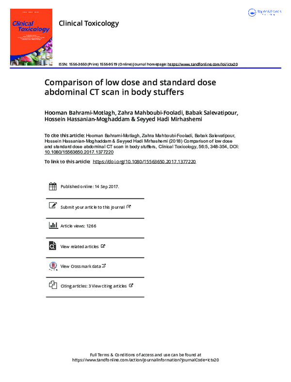 (PDF) Comparison of low dose and standard dose abdominal CT scan in ...