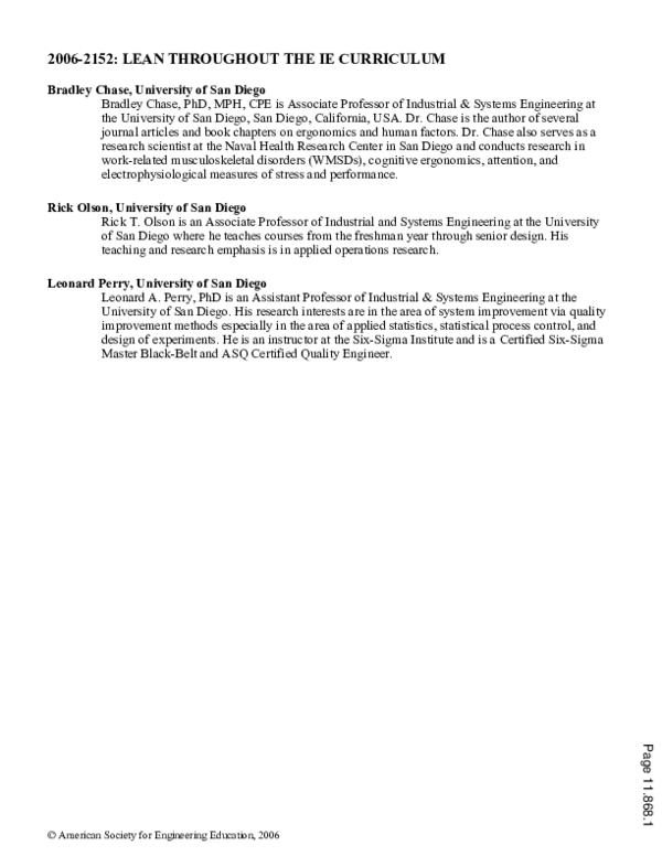 (PDF) Lean Throughout The Ie Curriculum