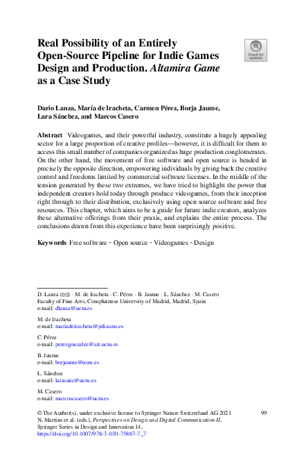 (PDF) Real Possibility of an Entirely Open-Source Pipeline for Indie ...