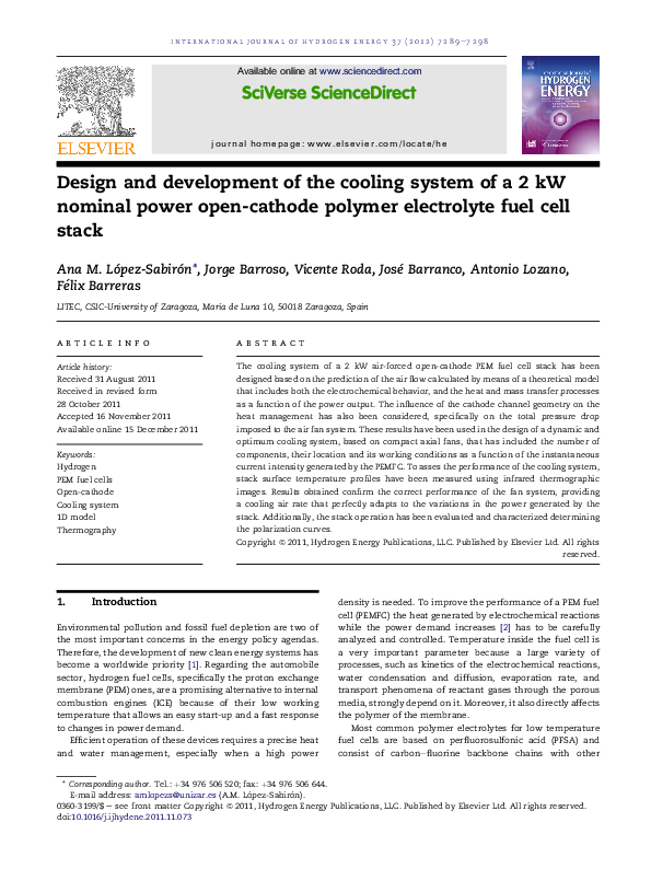 (PDF) Design and development of the cooling system of a 2 kW nominal ...