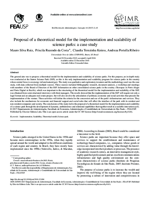 (PDF) Proposal of a theoretical model for the implementation and ...