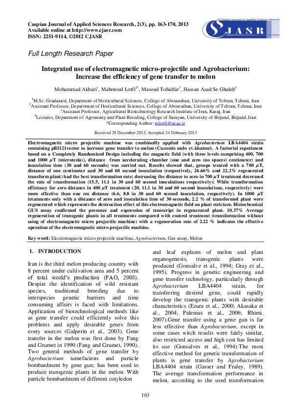 (PDF) Integrated use of electromagnetic micro-projectile and ...
