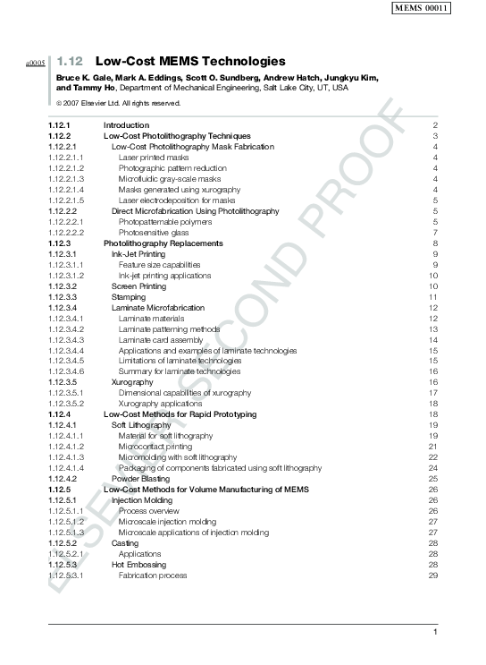 (PDF) Low-Cost MEMS Technologies
