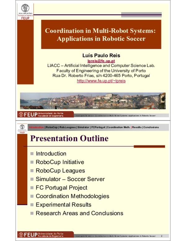 (PDF) Coordination in Multi-robot systems: Applications in robotic soccer
