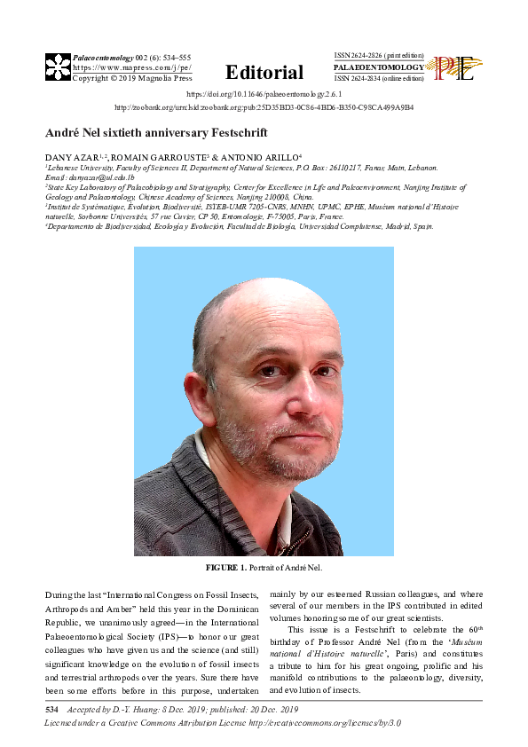 (PDF) André Nel sixtieth anniversary Festschrift | Dany Azar - Academia.edu