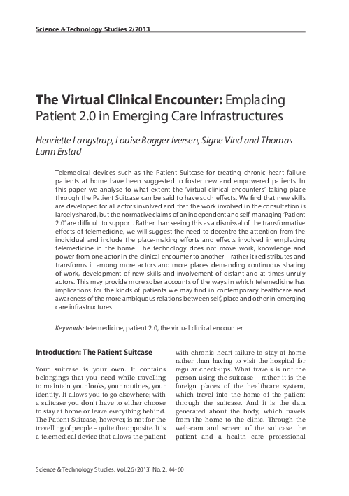 (PDF) The Virtual Clinical Encounter