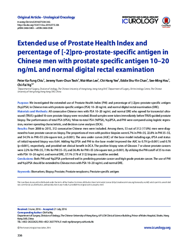 (PDF) Extended use of Prostate Health Index and percentage of [-2]pro ...