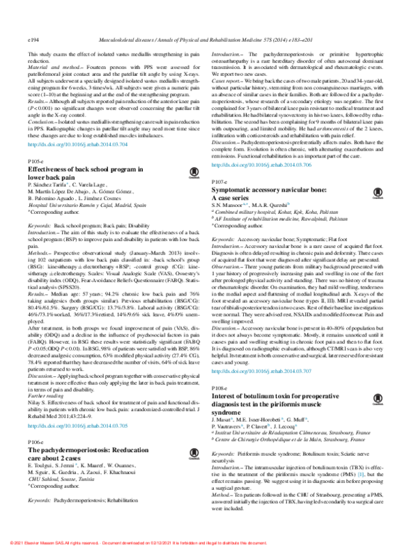 (PDF) Effectiveness of back school program in lower back pain