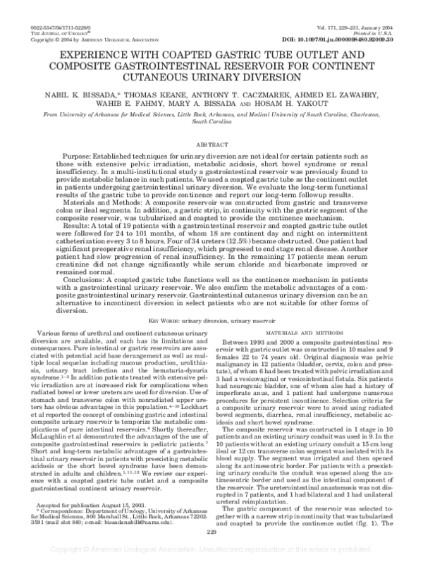 (PDF) Experience With Coapted Gastric Tube Outlet and Composite ...