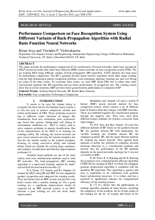 (PDF) Performance Comparison on Face Recognition System Using Different Variants of ...