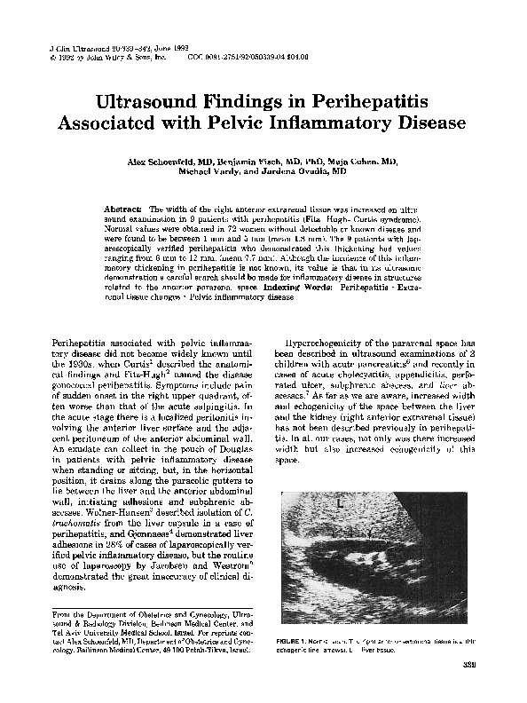 (PDF) Ultrasound findings in perihepatitis associated with pelvic ...