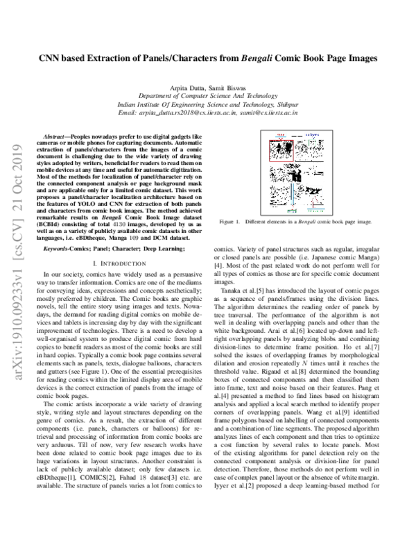 (PDF) CNN Based Extraction of Panels/Characters from Bengali Comic Book ...