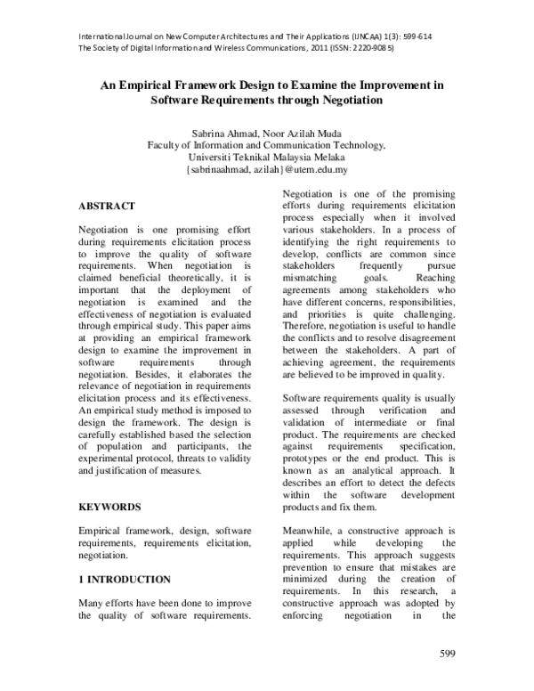 (PDF) An Empirical Framework Design to Examine the Improvement ...