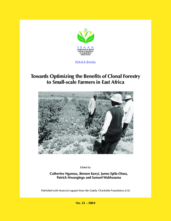(PDF) Towards Optimizing the Benefits of Clonal Forestry to Small-scale ...
