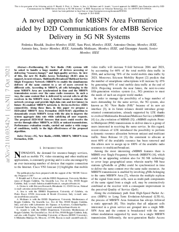 (PDF) A Novel Approach for MBSFN Area Formation Aided by D2D ...