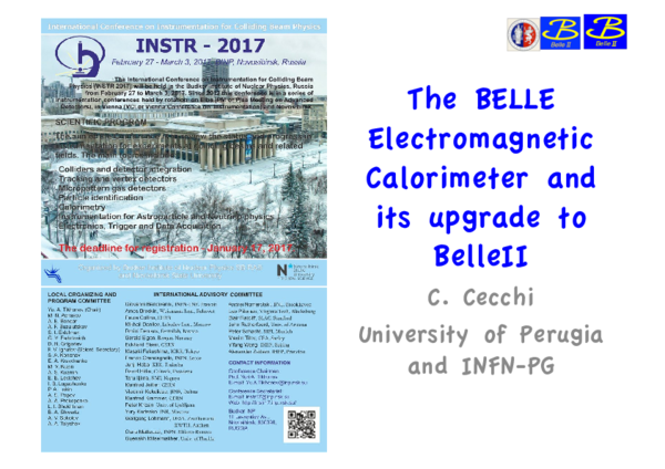 (PDF) The BELLE Electromagnetic Calorimeter and its Upgrade to BelleII