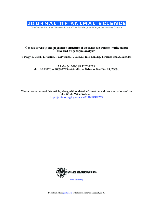 (PDF) Genetic diversity and population structure of the synthetic ...