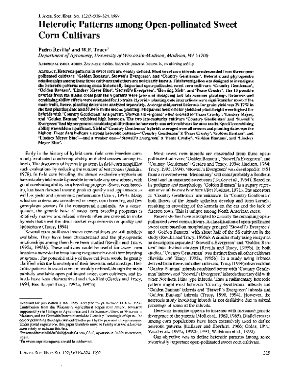 (PDF) Exploring Heterosis in Sweet Corn Cultivars