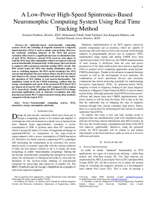 (PDF) Real-Time Tracking for Efficient Neuromorphic NCS