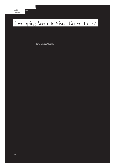 (PDF) Developing Accurate Visual Conventions?