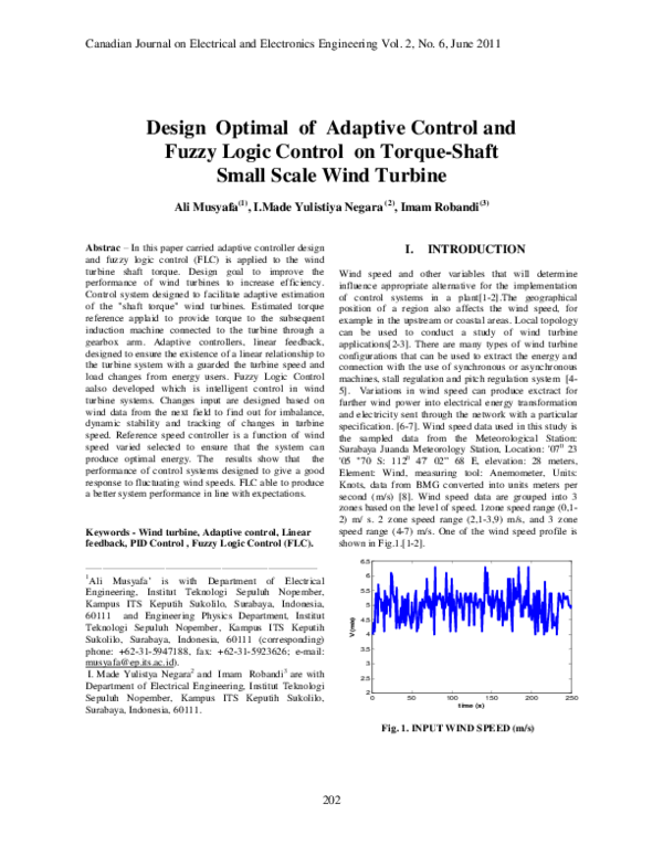 (PDF) Design Optimal of Adaptive Control and Fuzzy Logic Control on Torque-Shaft Small Scale ...