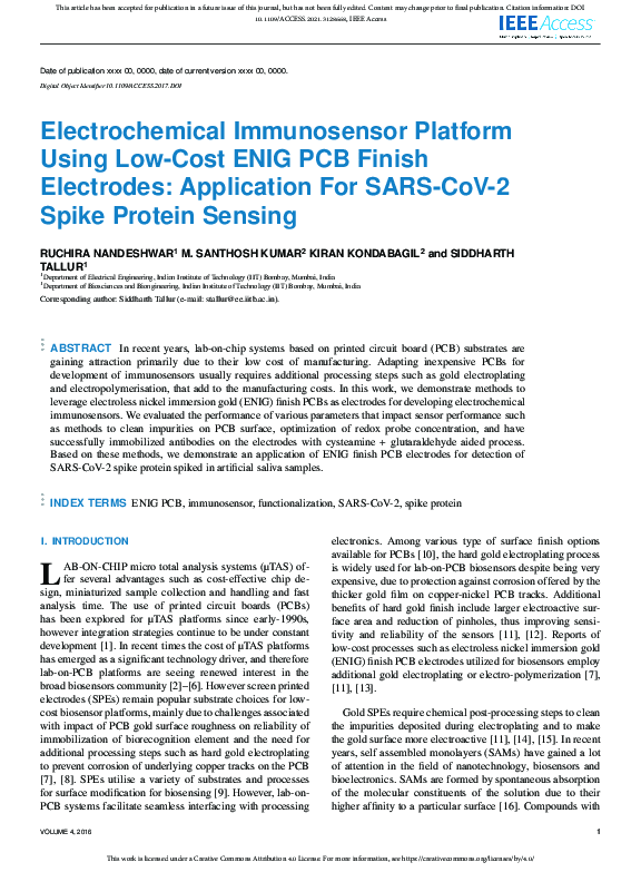 (PDF) Electrochemical Immunosensor Platform Using Low-Cost ENIG PCB Finish Electrodes ...